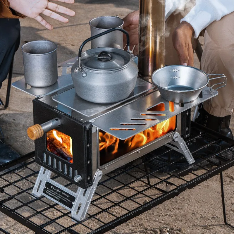 Portable Camping Tent Wood Burning Stove Ultralight Wood Stove With ...