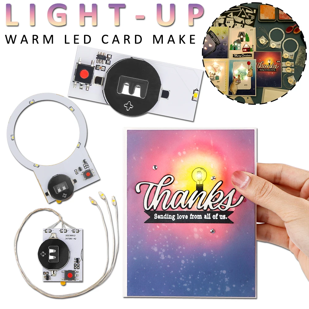 1-3-5-warm-wei-e-LEDs-selbst-klebende-Halo-Lichter-und-einfache-Lichter ...