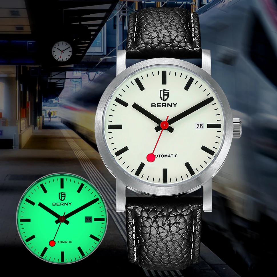 5ATM BERNY Watch for Men Automatic Self Wind Luxury Watch Top Brand ...