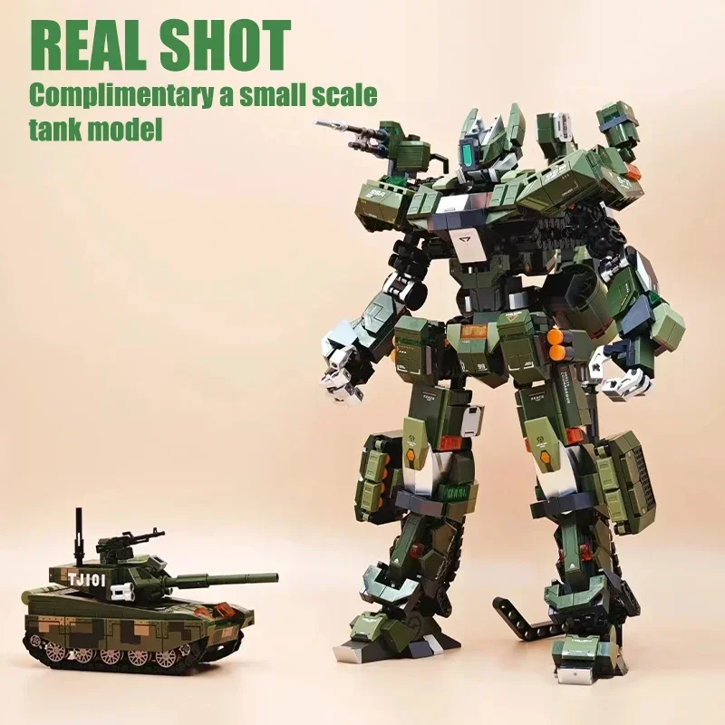 New-Mecha-Warrior-Building-Blocks-MOC-Tank-Transformation-Robot-Armor ...