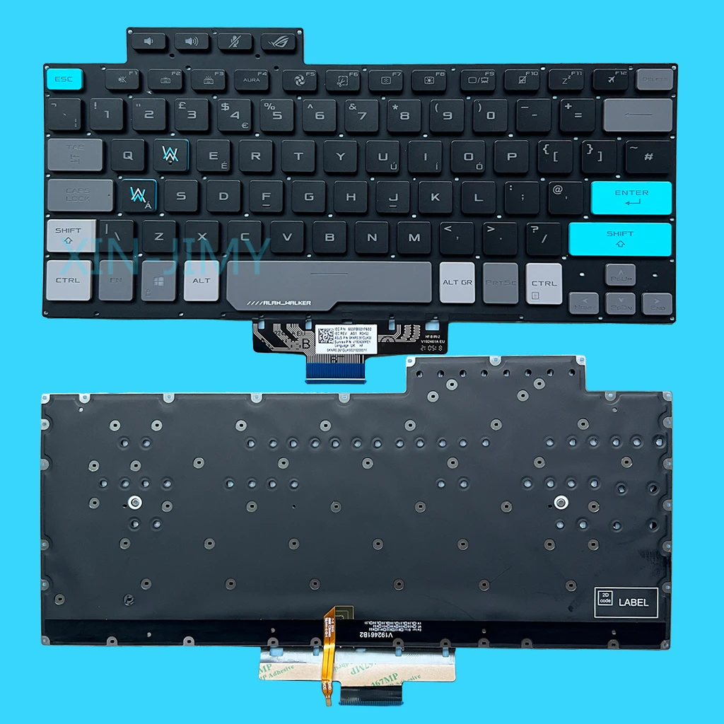 GA401-UK-Spanish-Backlit-Keyboard-For-ASUS-ROG-Zephyrus-G14-2021-GA401I ...