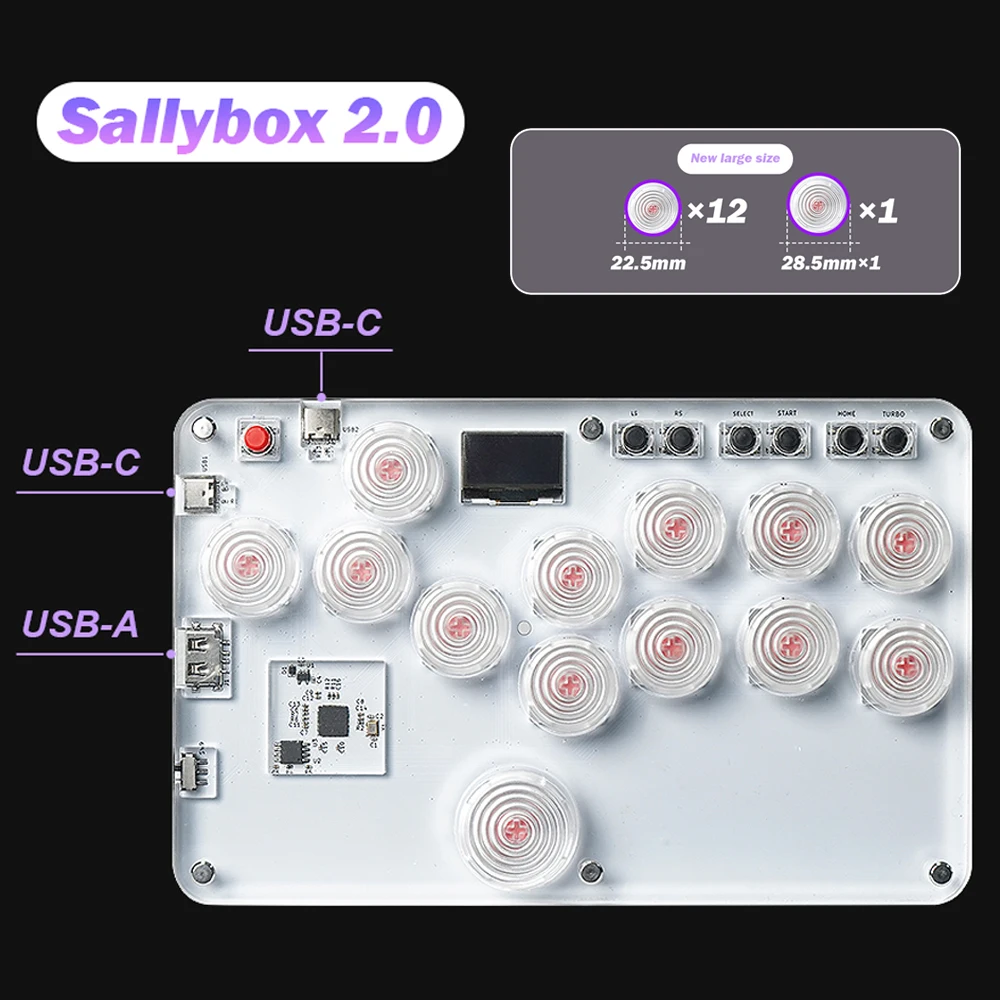 Sallybox-2-0-Dual-Type-c-Port-Mini-Arcade-Hitbox-Controller-Leverless ...
