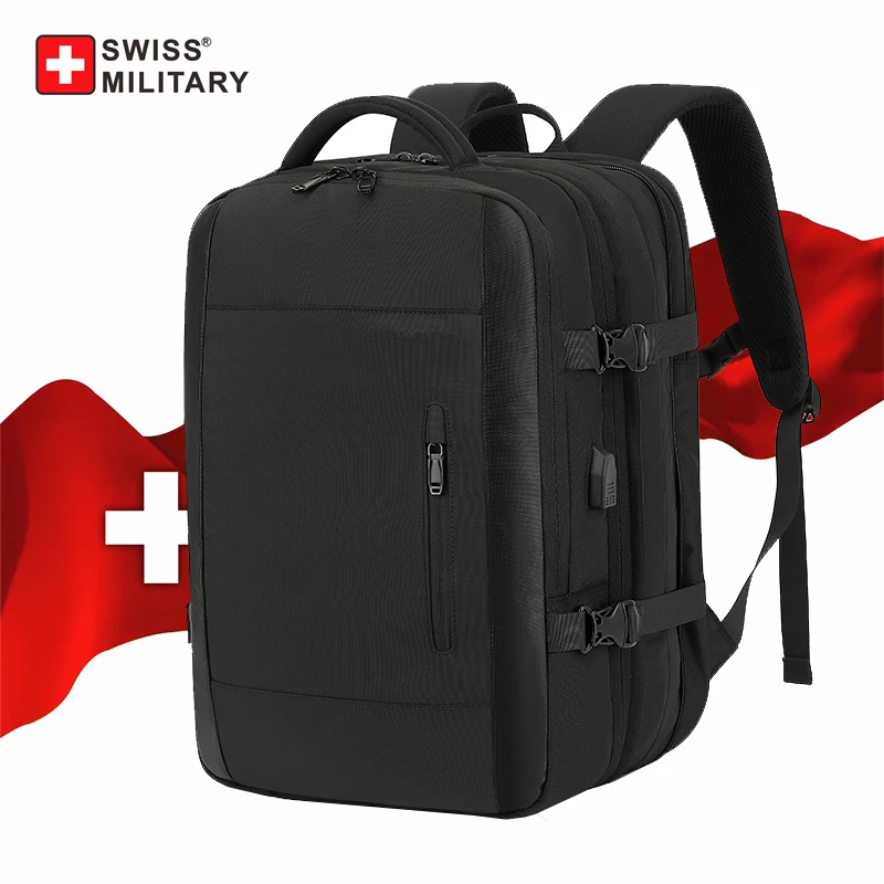 SWISS MILITARY Expandable Men's Backpack Waterproof 15.6 in Laptop ...