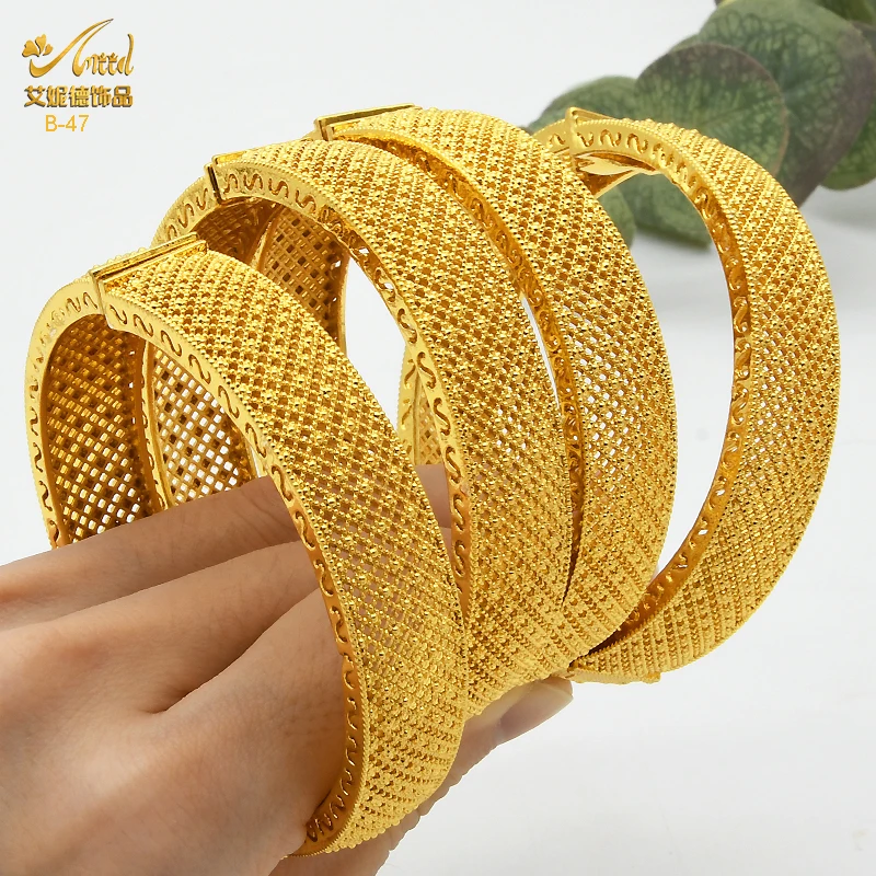 Brazaletes-chapados-en-oro-de-Dub-i-para-mujer-joyer-a-india-brazalete ...