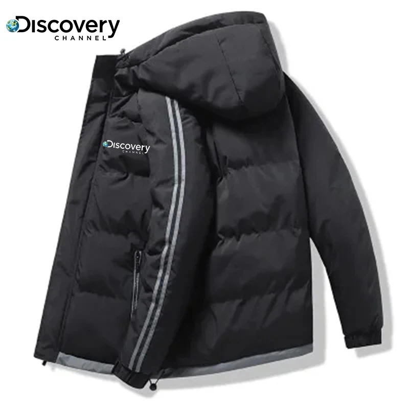 Discovery Channel Chaqueta de algodón de dos barras para hombre, ropa ...