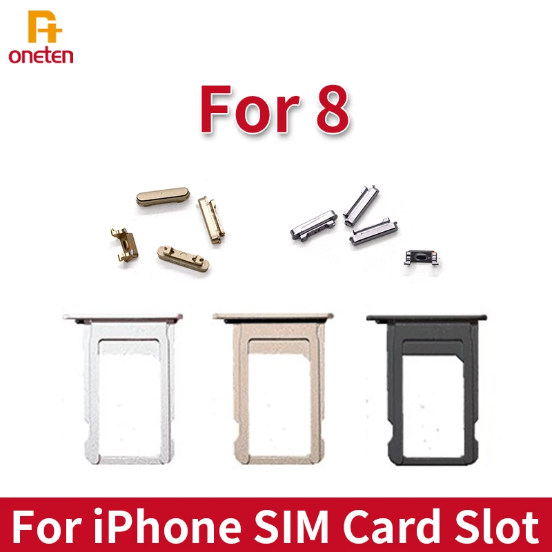 For-iPhone-8-Plus-SIM-Card-Adapter-With-Side-Button-Sim-Card-Tray-Slot ...