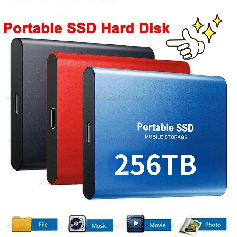고속 외장 솔리드 하드 드라이브, 휴대용 SSD, 노트북 노트북용 하드 디스크, M.2 SSD, 128TB, 4TB, 8TB ...