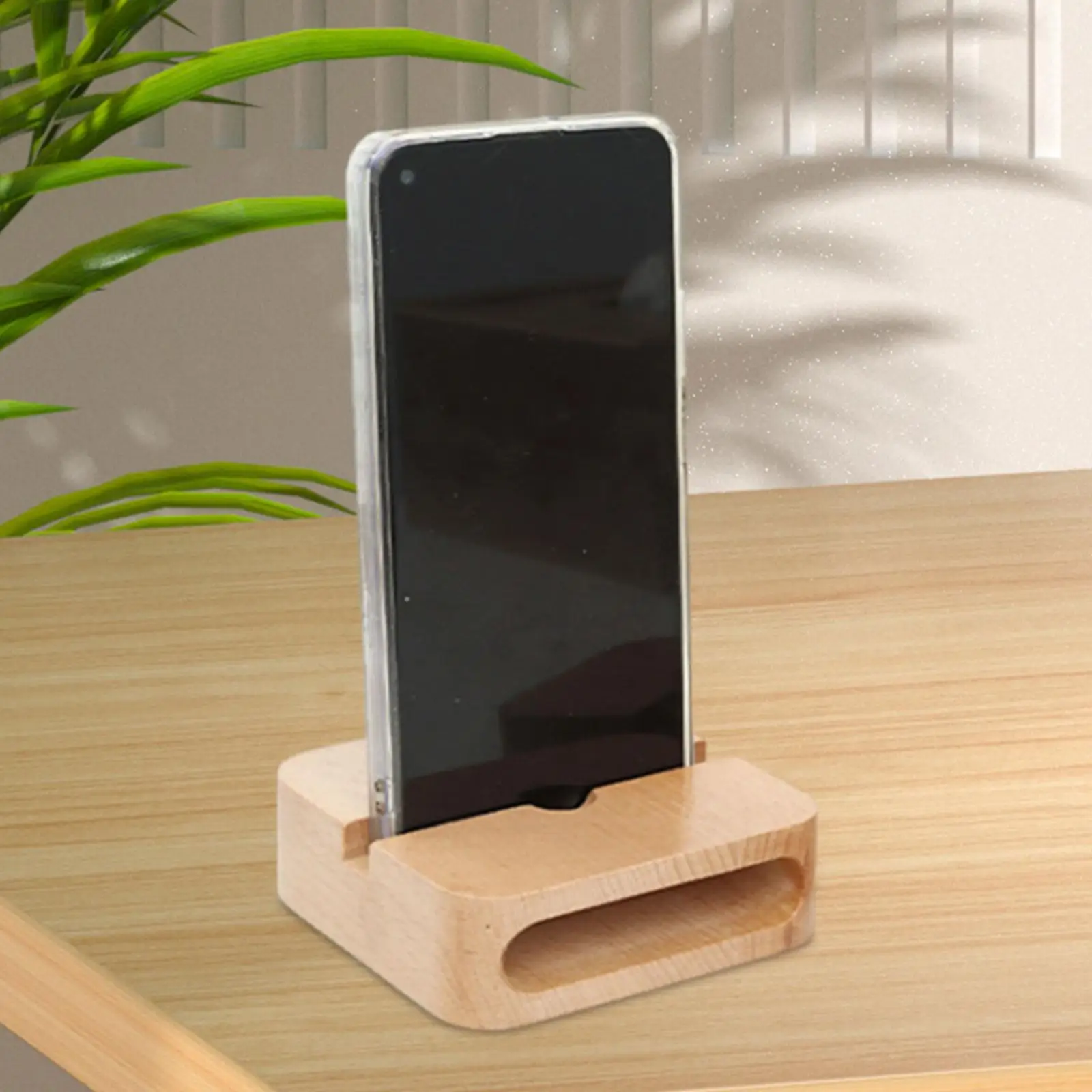 Phone-Holder-Cradle-Loudspeaker-Decor-Desktop-Pad-Holder-Wood-Base ...