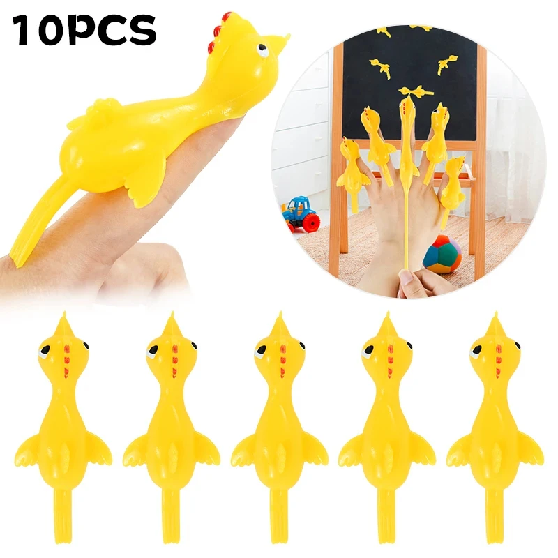 10PCS-Catapult-Launch-Turkey-Slingshot-Chick-Elastic-Flying-Finger ...