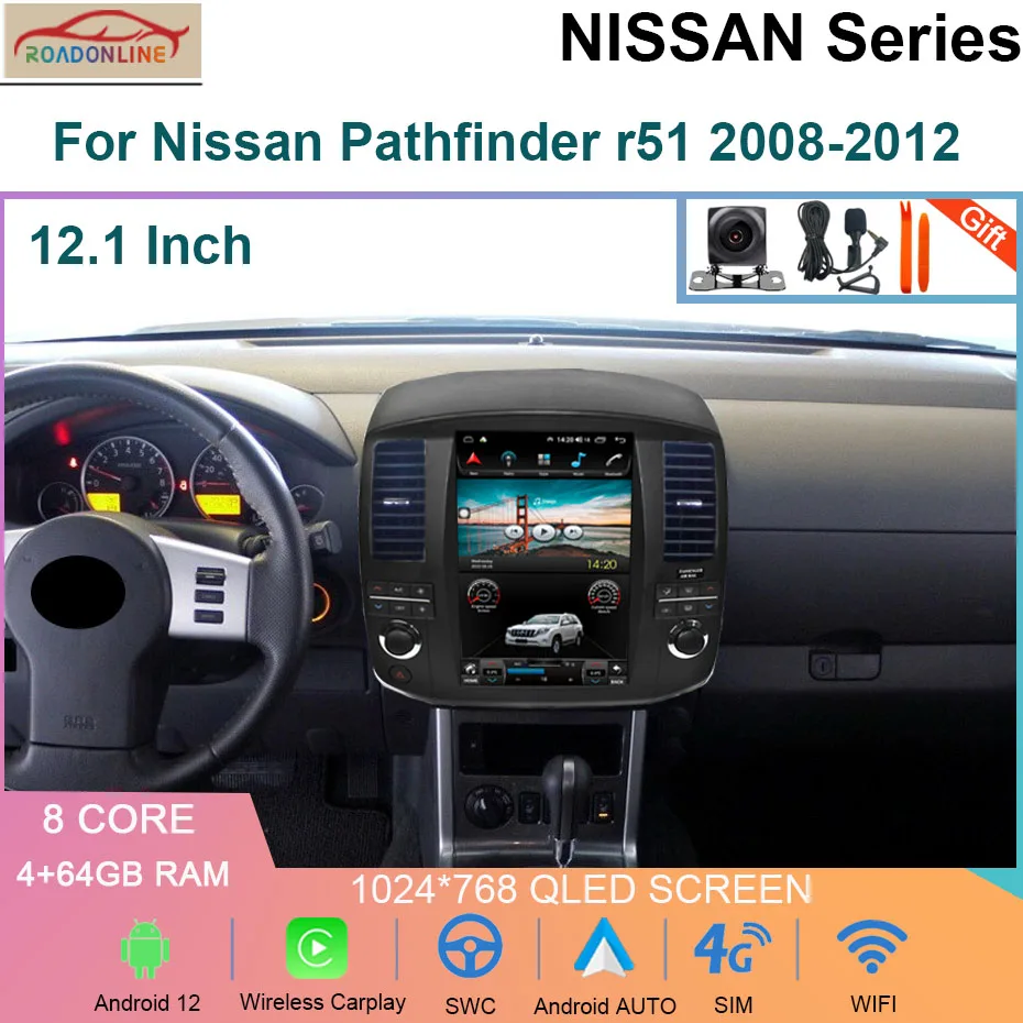 Android 12 For Nissan Pathfinder r51 2008-2012 Car Radio Stereo ...