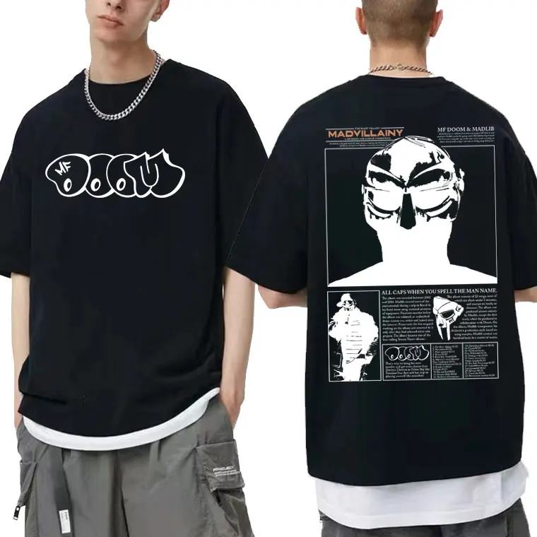 Camiseta de rapero Mf Doom para hombre, camisa con estampado gráfico de ...