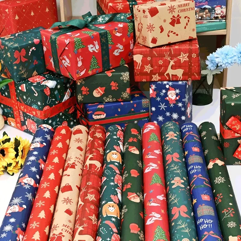 5/10/20pcs Extra Long 70x49 cm Large Christmas wrapping paper & gift ...