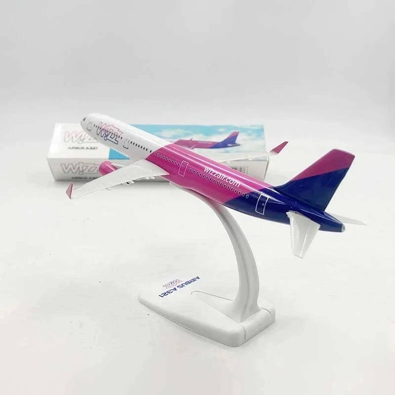 1:80 Scale 47cm Model WIZZ AIR A321 Aircraft Toy with Base Display ...