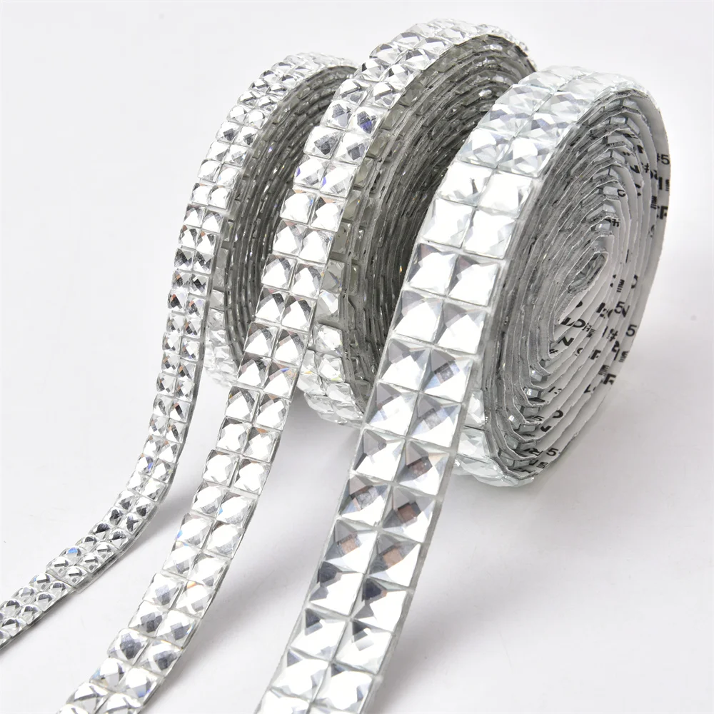 Silver Rhinestone Border