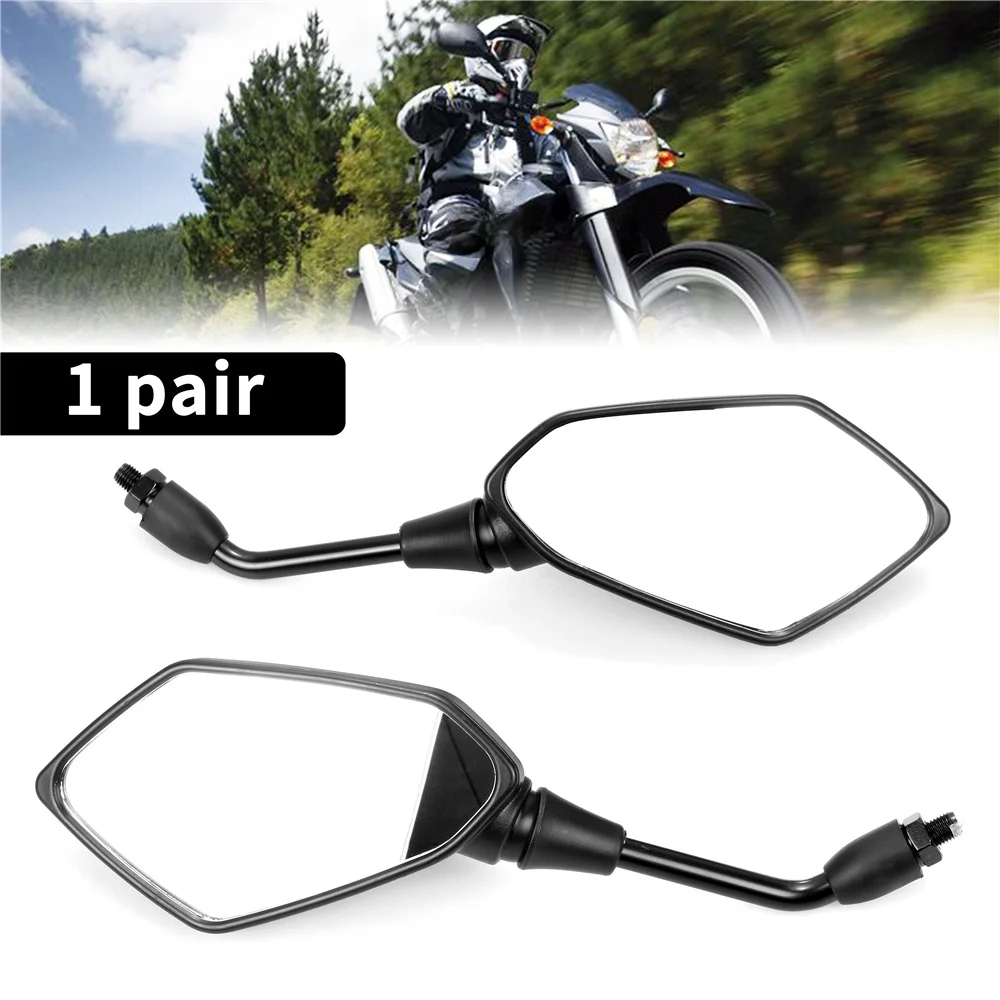 1-Pair-Motorcycle-Rear-View-Mirrors-10-22mm-Screw-Handlebar-Universal ...