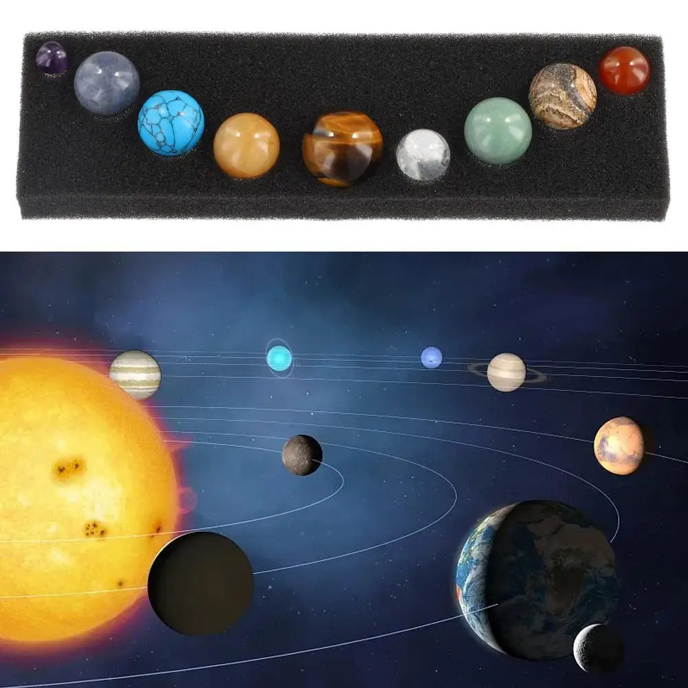 Crystal Ore Specimen Solar System Planet Box Set Natural Crystal Ball ...