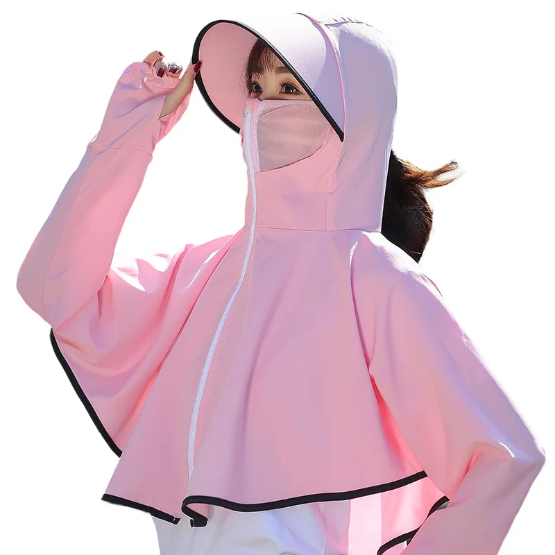 Women-UV-Protection-Clothing-Breathable-Zipper-Face-Protective-for ...