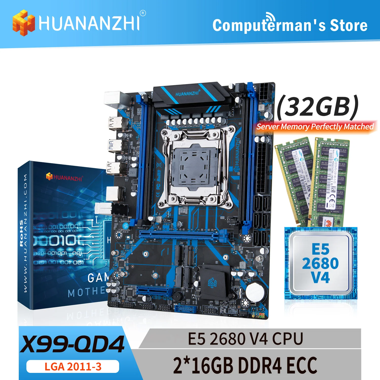 HUANANZHI-X99-QD4-LGA-2011-3-XEON-X99-Motherboard-with-Intel-E5-2680-v4 ...