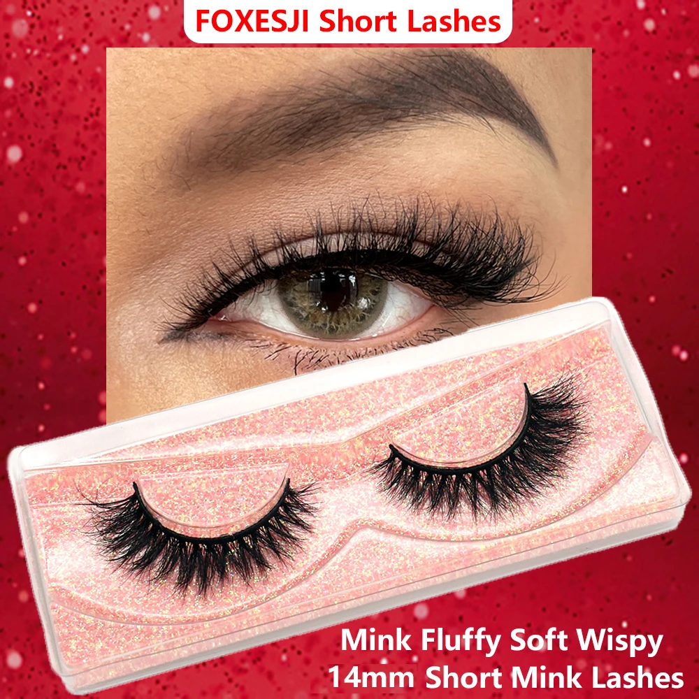 FOXESJI-Short-False-Eyelashes-Eye-Lashes-extension-Mink-Fluffy-soft ...