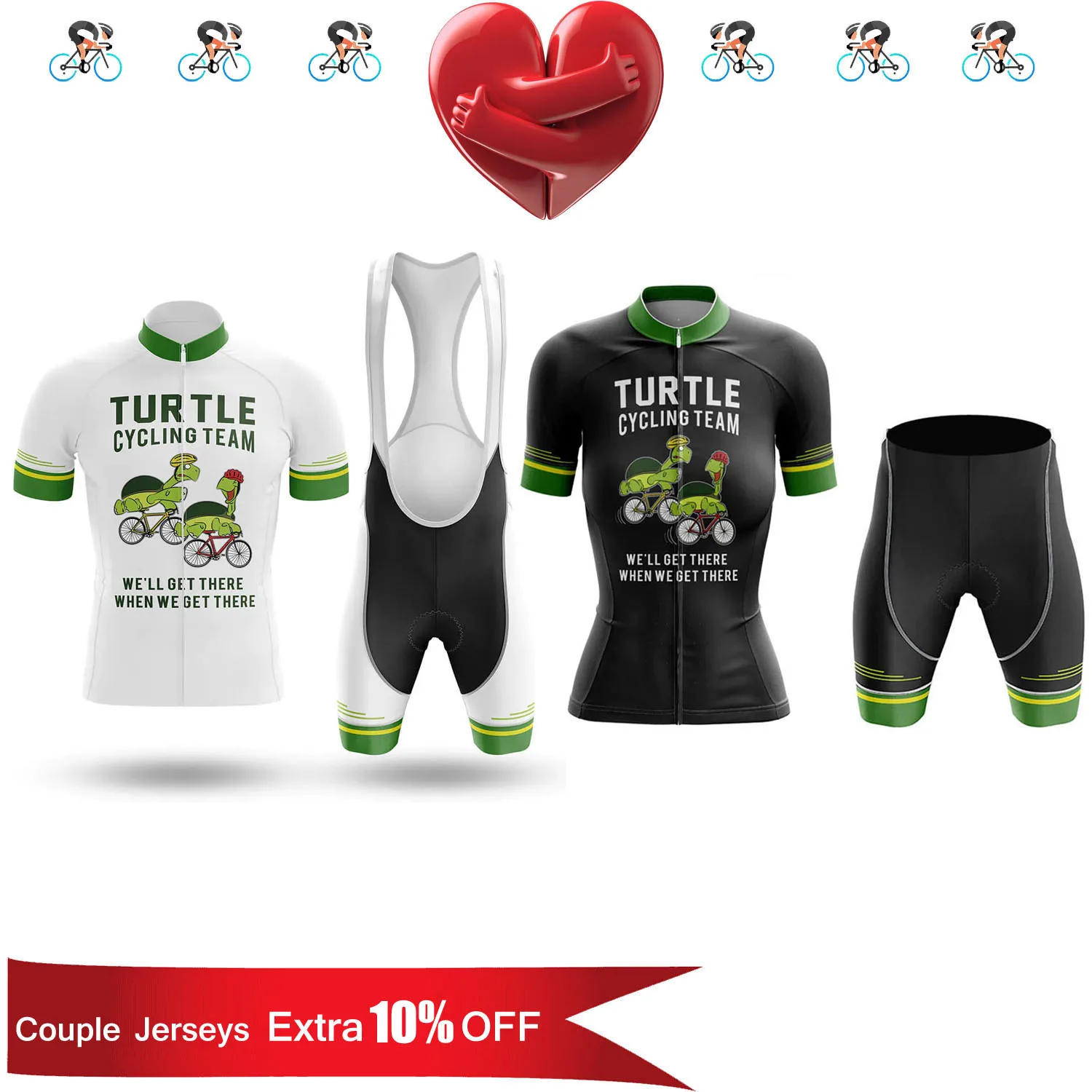 Wholesale-Turtle-Cycling-Team-Fun-Couple-Cycling-Kits-Couple-Turtle ...