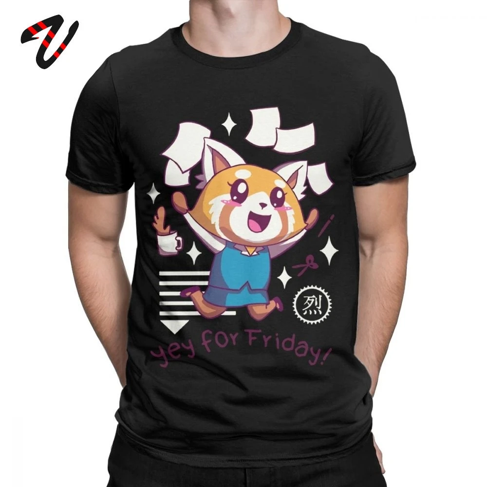 T Shirt for Men Aggretsuko Tee Shirt Aggressive Retsuko Yey For Friday ...
