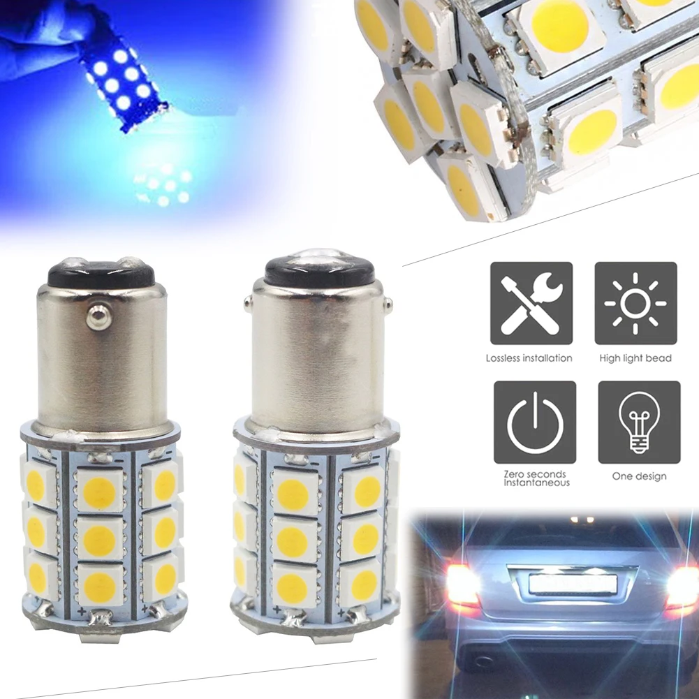 2Pcs-BA15D-27-SMD-Car-Interior-LED-Turn-Signals-Light-Brake-Stop-Lamp ...
