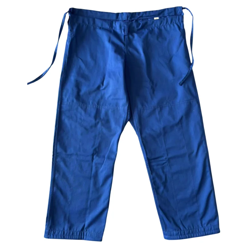 Heavyweight Judo Pants White Blue Pure Cotton 12oz Traditional Waist ...