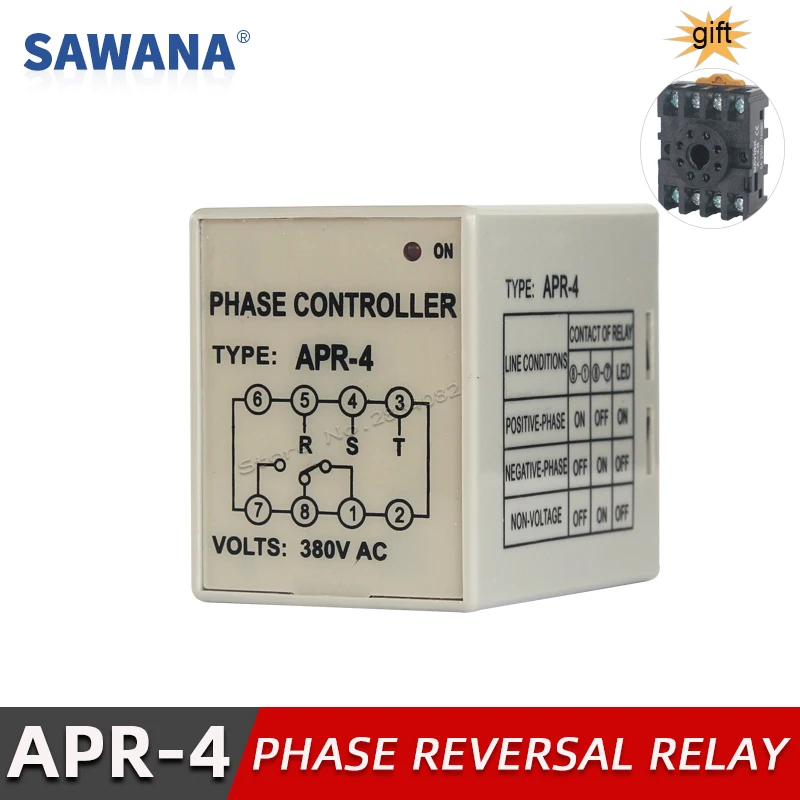 Phase-Reversal-Relay-REV-Preventing-Relay-10A-Phase-Controller-APR-4 ...