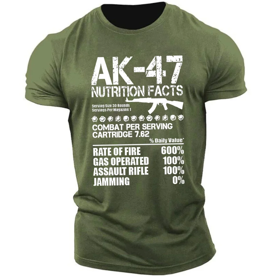 New AK-47 T-Shirt Russian Kalashnikov Military Rifle Black T Shirt for ...