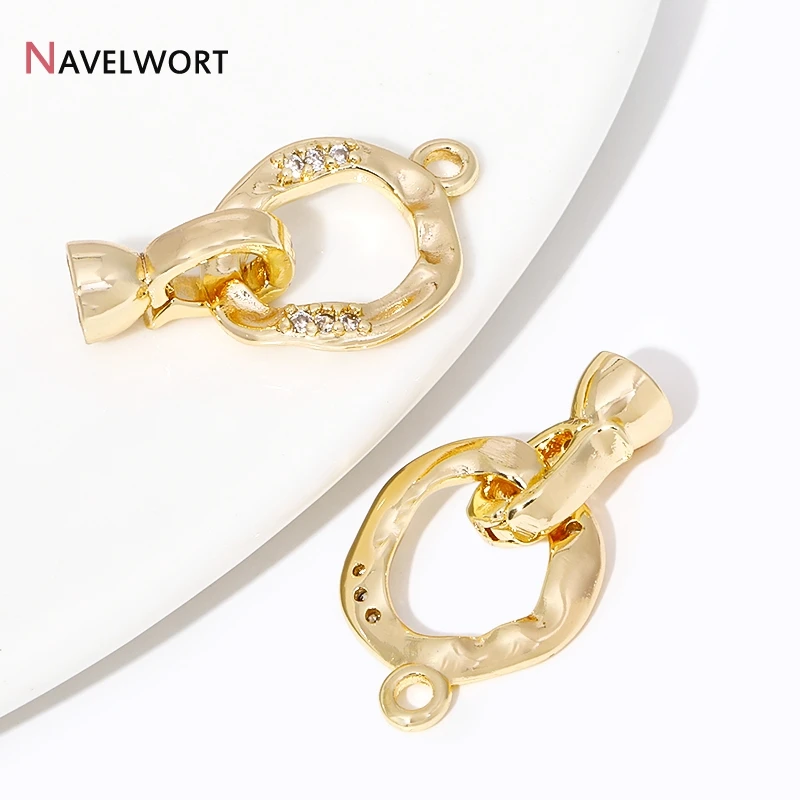 14K-Real-Gold-Plated-Brass-Fasteners-For-Bracelets-Inlaid-Zircon ...