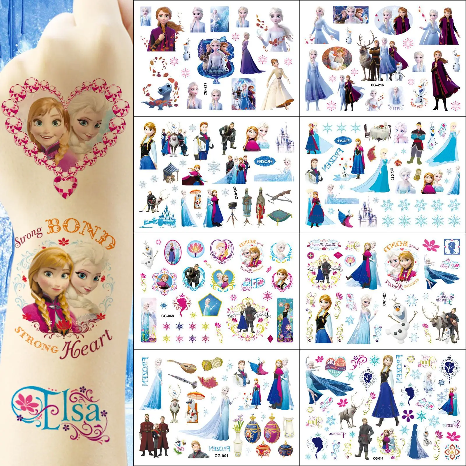 1-4pcs-Disney-Frozen-Tattoo-Stickers-Party-Favor-Girls-Kids-Birthday ...