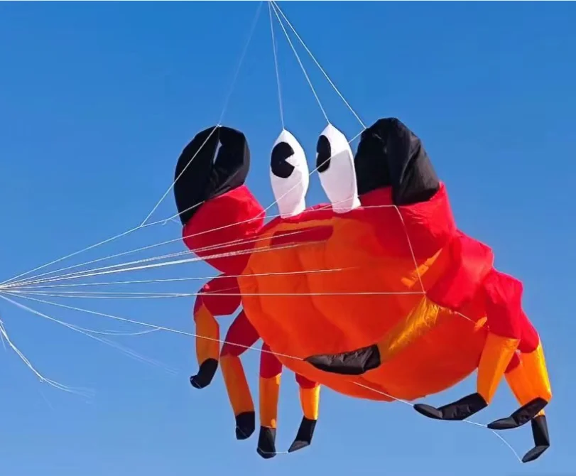 3.2M crab kite Soft kite multi-color fabric splicing skate pendant kite ...