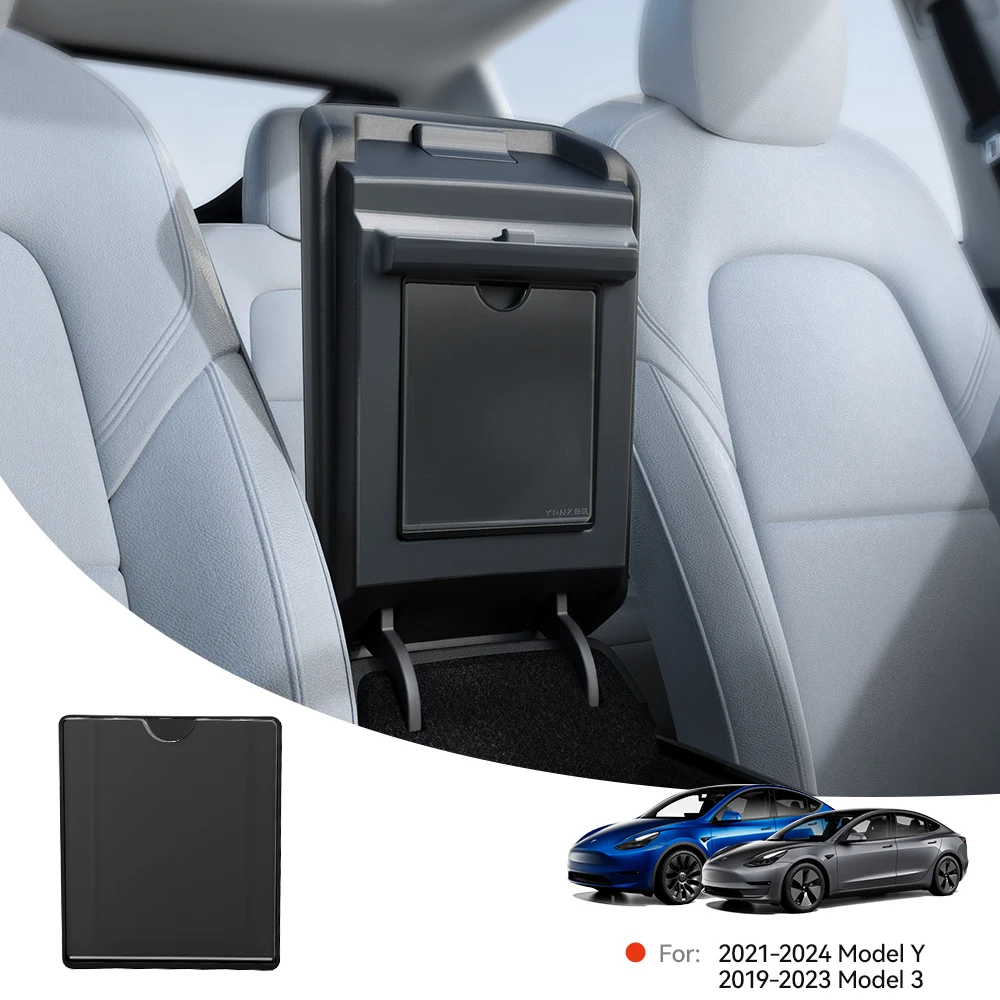 Magnetic Center Console Hidden Storage Box For Tesla Model 3 Y Armrest ...