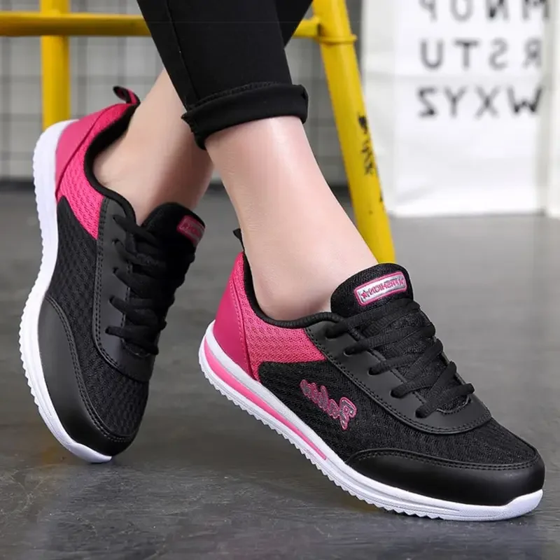 Women's Sports Shoes Classic Sneakers Woman Breathable Mesh Lace Up ...