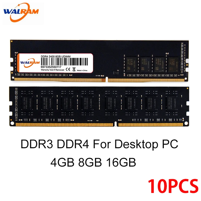 WALRAM ram memory ddr3 ddr4 10pcs for PC Compatible with intel/AMD 4GB ...