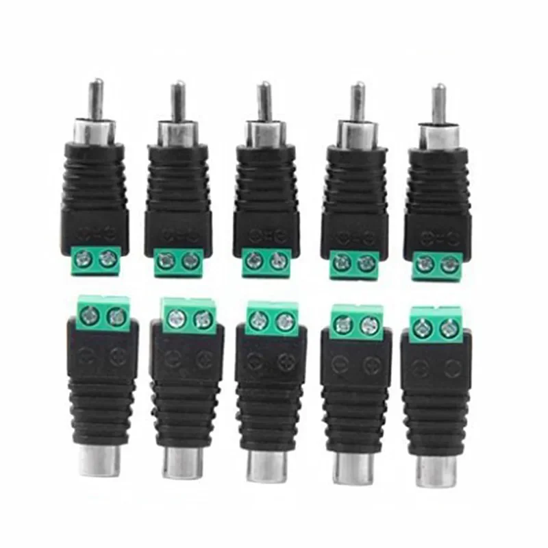 10pcs-RCA-Terminal-Block-CAT5-To-Camera-CCTV-Video-Balun-RCA-Female-or ...