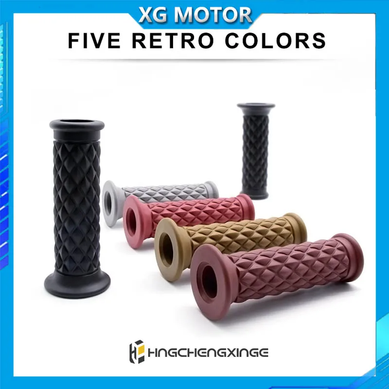 7-8-22mm-Retro-Rubber-Motorcycle-Handlebar-Grips-Non-Slip-Motorcycle ...