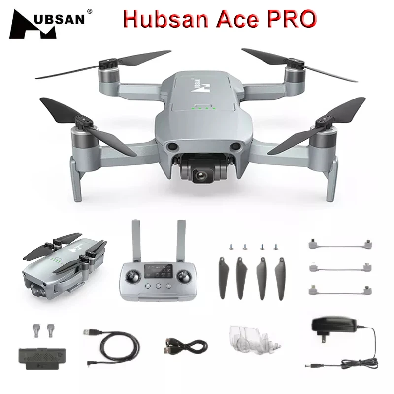 Hubsan ACE Pro Dron con cámara de 3 ejes, cuadricóptero profesional de 543g, GPS, FPV, 4K, 30fps ...