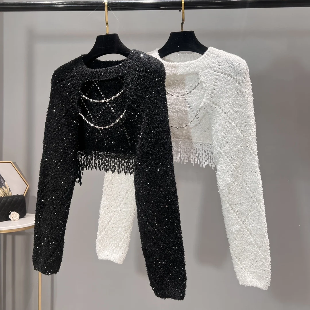 European-and-American-fashion-new-short-backless-sequin-knitted ...