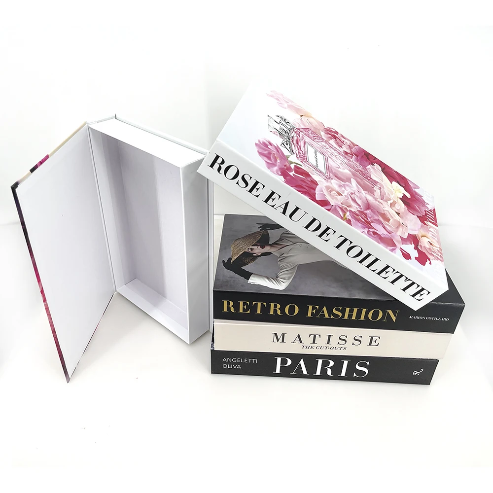 Open Luxury Fashion Decorative Fake Book Simulation Book Box ...