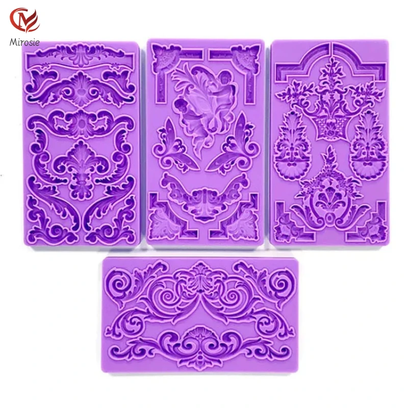 Mirosie-Baroque-Relief-Silicone-Mold-Cake-Decoration-Totem-Border ...