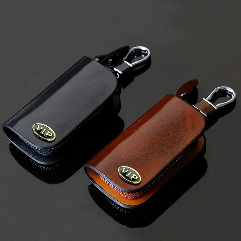 Universal Leather VIP Smart Flip Remote Car Key Fob Shell Case Cover ...