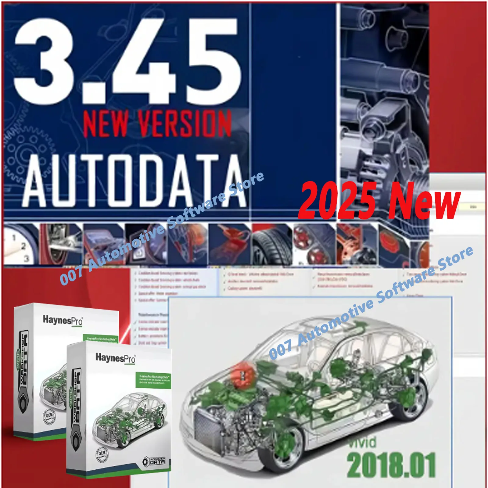 2025 Latest Auto Data 3.45 Car Software + vivid HAYNES PRO 2018 ...