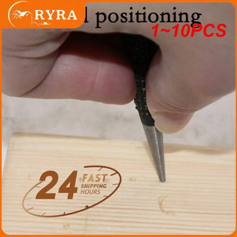 1-10PCS-Center-Punch-Positioning-Punch-Drilling-Fixer-Black-Cylindrical ...