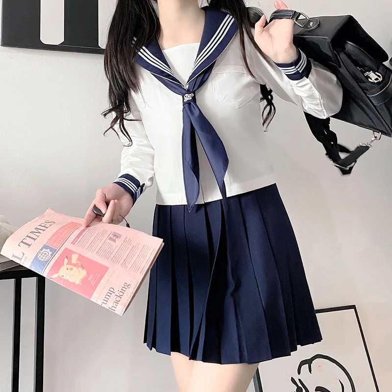 2022-Performance-School-JK-Uniform-Dress-Long-Sleeve-Shirt-Pleated ...