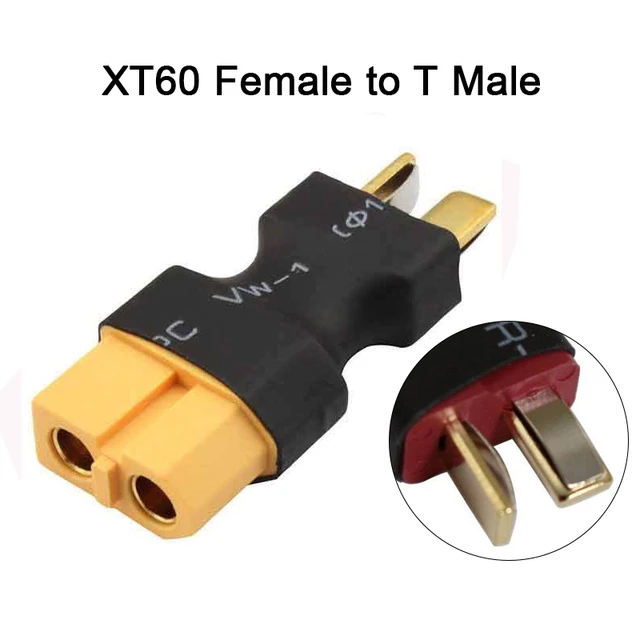 DXF Amass Adapter XT60 to XT90 EC5 EC3 TRX T Deans XT30U Female Male Connectors 4.0mm Plug RC ...