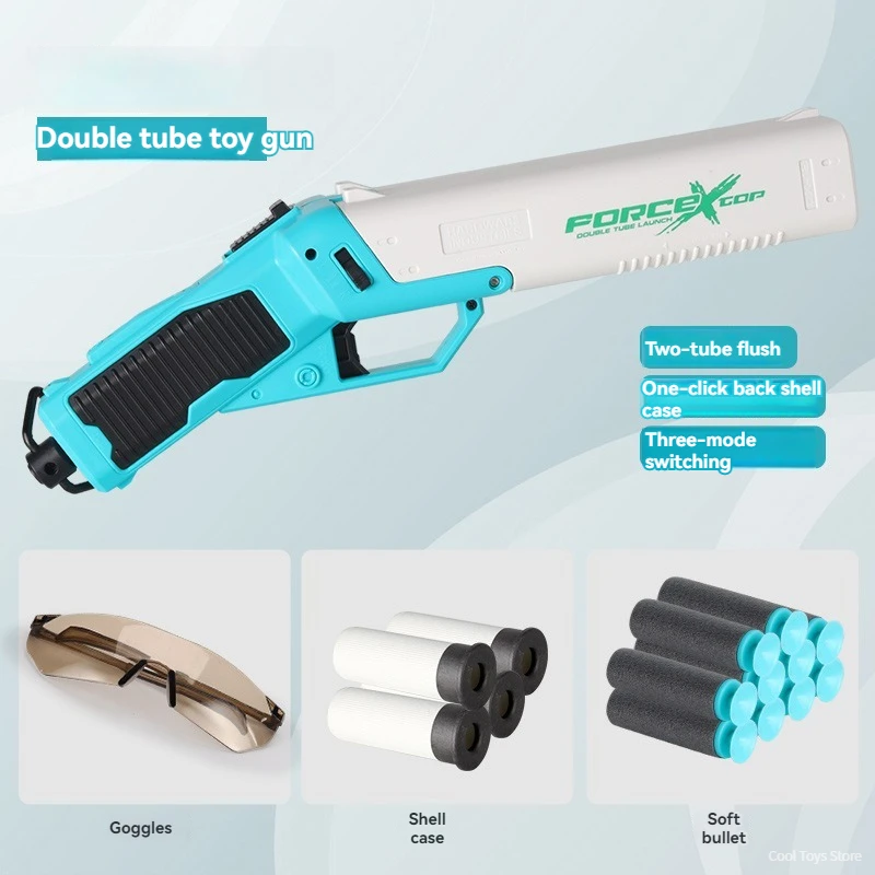 Double-Barrel-Toy-Gun-Soft-Bullet-Shell-Throwing-Manual-Shooting-Model ...