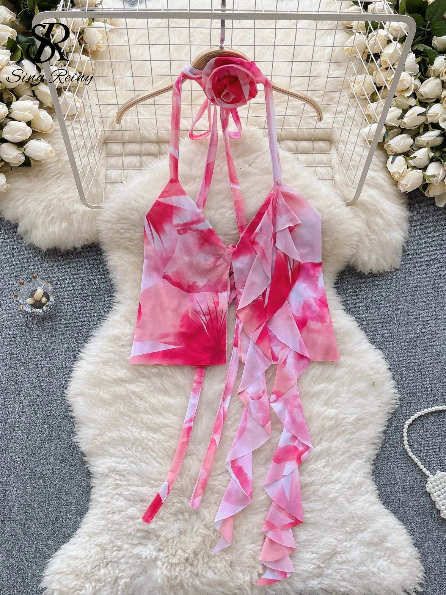 SINGREINY-Fashion-Halter-Lace-Up-Camisole-Women-Backless-Irregular ...