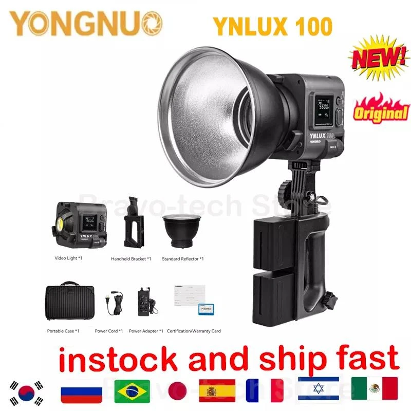 Yongnuo Ynlux100 100w Cob Light 3200k-5600k | Led Video Light Portable - Ynlux100 Pro - Aliexpress
