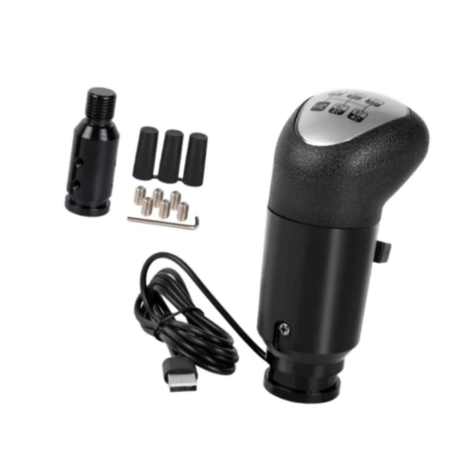 Games-Simulator-Shifter-USB-Gearshift-Knob-with-Adapter-Accessory-6 ...